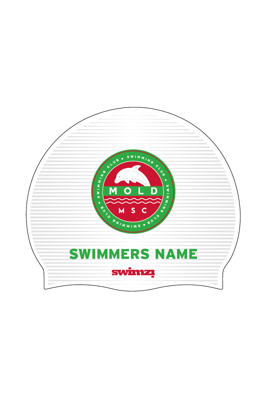 Unisex Club Swim Cap – Silicone Suede – White – Teamwear Swimzi